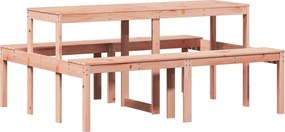 vidaXL Piknikový stůl 160 x 134 x 75 cm masivní borové dřevo [832565] Barva: Bílá