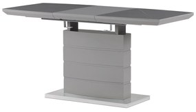 Jídelní stůl HT-424M GREY, 120+40x70 cm, keramická deska šedý mramor, MDF šedý matný lak