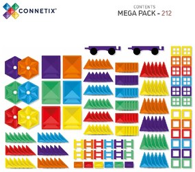 Connetix magnetická stavebnice Rainbow Mega Pack 212ks