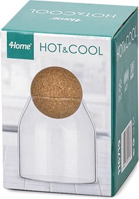 4Home Skleněná dóza na potraviny s víkem Cork, 450 ml