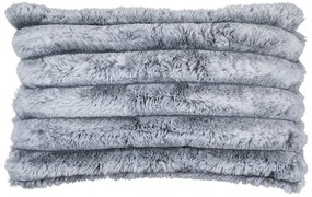Šedý plyšový měkoučký žebrovaný polštář Soft Rabbi - 30*15*50cm