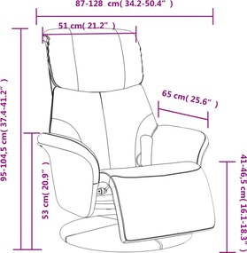 vidaXL Masážní polohovací křeslo s podnožkou umělá kůže [356634] Barva: Černá