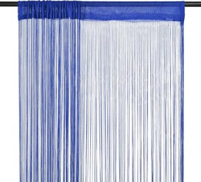 vidaXL Provázkové záclony, 2 ks, 140x250 cm, [132407] Barva: Modrá