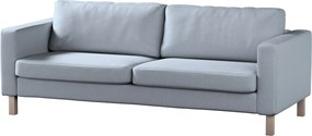 Potah na pohovku IKEA  Karlstad 3-místná, nerozkládací, krátký barva modrá látka pletený vzor