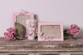 Porcelánový hrnek s květy - Ø 12*9*10 cm