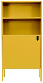 OnaDnes -20% Matně hořčicově žlutá lakovaná knihovna Tenzo Uno 152 x 76 cm