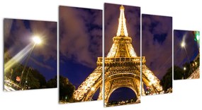Obraz Eiffelovy věže v noci