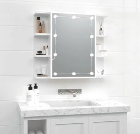 vidaXL Zrcadlová skříňka s LED 70 x 16,5 x 60 cm [808879] Barva: bílá s vysokým leskem