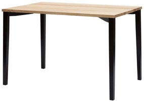 OnaDnes -20% Dřevěný jídelní stůl RAGABA TRIVENTI 120 x 80 cm s černou podnoží