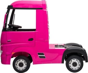 LEAN CARS Elektrické autíčko Mercedes Actros růžové 4x4