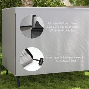Kryt na zahradní nábytek Ochranný kryt na venkovní nábytek, 215 cm x 155 cm x 150 cm, šedý