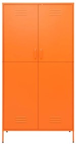 Šatní skříň oranžová 90 x 50 x 180 cm ocel - Default Title