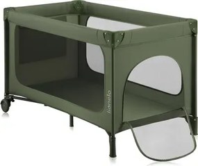 LIONELO Postýlka cestovní Jasmin Green Olive / od 0 do 36 měsíců