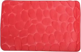 MSV Pebbles červená / Koupelnová předložka / 50 x 80 cm / protiskluzov