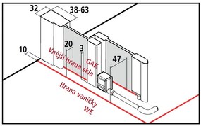 Čtvercový sprchový kout Kermi Cada XS 90x90 cm - E2R 09020 PVK+E2L 09020 PVK
