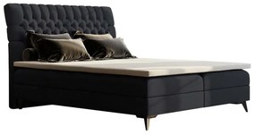 Čalouněná postel Tegan 160x200, šedá, vč. matrace a topperu