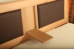 Krajča Manželská postel z masivu Frontera 200 x 200 cm (dub) Povrchová úprava: Barevný lak RAL, Druh dřeva: Dub, Barva čalounění: Béžová