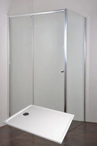 ARTTEC Sprchový kout rohový s posuvnými dveřmi ONYX A 1 čiré sklo 120 x 90 x 198 cm s vaničkou z litého mramoru POLARIS PAN04509