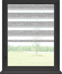 Dekodum Roleta den a noc v antracitové kazetě premium, barva látky Stříbro Šířka (cm): 111, Výška (cm): Balkonová (do 200 cm), Strana mechanismu: Práva
