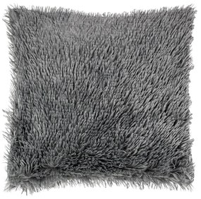Kvalitex Povlak na polštář s dlouhým vlasem TMAVĚ ŠEDÝ 40 x 40 cm
