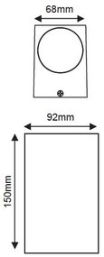 ACA Lighting Zahradní nástěnné LED svítidlo VITA 9W/230V/3000K/430Lm/2 x 40°/IP54, tmavě šedé