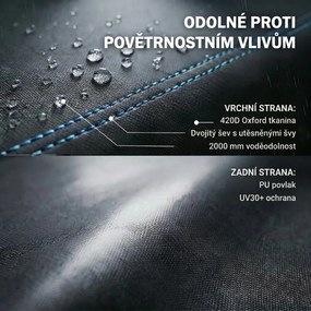 Ochranný obal na zahradní nábytek, 180 x 120 x 74 cm 84K-110V00BK