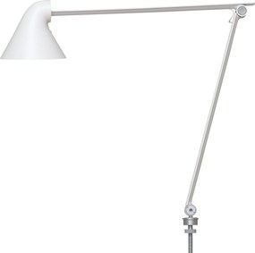 Lampa na pracovní stůl NJP LED 2700 K s nástavcem na desku, průměr 10 cm bílá