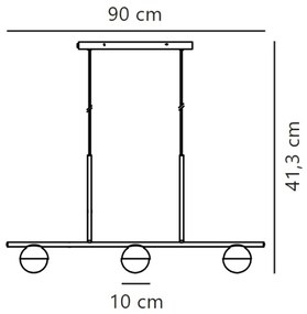 Nordlux - Lustr na lanku CONTINA 3xG9/5W/230V černá