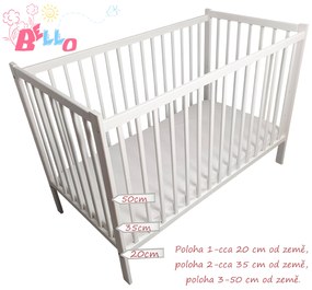 Bello 17dílná souprava postýlka + matrace + lůžkovina vyšívaná RŮŽOVÝ MEDVÍDEK SRDCE Druh matrace: kokos pohanka matrace 60x120x8cm