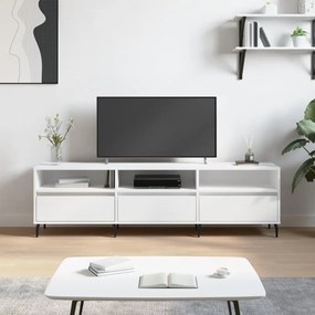 vidaXL TV skříňka 150 x 30 x 44,5 cm kompozitní dřevo [831298] Barva: Bílá