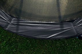 Trampolína G21 SpaceJump, 366 cm, černá, s ochrannou sítí + schůdky zdarma [6904269]