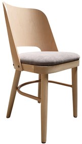 OnaDnes -20% Comico Buková jídelní židle Jordan se šedým látkovým sedákem