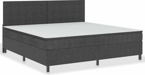 Postel boxspring tmavě šedá textil 200 x 200 cm 3054797
