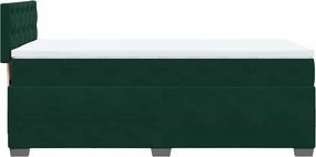 Box spring postel s matrací tmavě zelená 90x190 cm samet 3288489