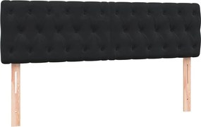 Box spring postel s matrací černá 160x210 cm samet 3316505