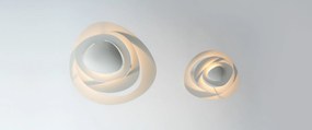 Artemide 1237010A Pirce mini sospensione halo, bílé designové závěsné svítidlo, 1x400W R7s, 67x69cm