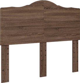 Rám postele s čelo Hnědý dub 120 x 200 cm Masivní borové dřevo 3413332