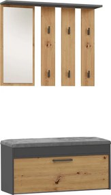 FALCO Předsíňová sestava Pargas antracit/dub artisan