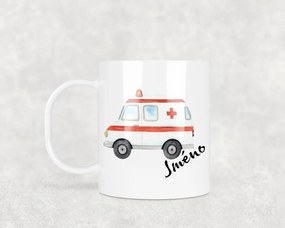 Domovi Plastový hrnek s vlastním jménem Sanitka 330ml Barva ucha a zevnitř: Bílá