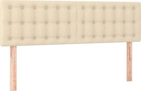 Box spring postel s matrací krémová 140x200 cm textil 3126570