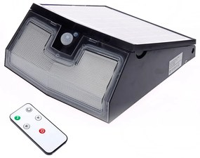 Exteriérové ​​solární nástěnné LED svítidlo Solar, 1x LED 15w, černá, pohybový senzor, ovladač
