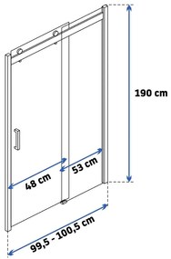 Sprchové dveře MAXMAX Rea NIXON 100 cm