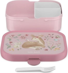 Světle růžový plastový dětský svačinový box Fairy Garden by Little Dutch – Mepal