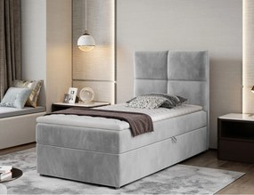 Čalouněná jednolůžková postel RIVIA 90x200 Paros 05 světle šedá
