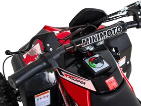 Ramiz Čtyřkolka na baterie E-STAR červená 35 km/h + motor 1000W + nafukovací kola + nastavení sedadla