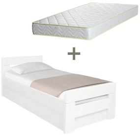 Postel z masivu K2 BOX 90 buk natural  s matrací ELASTIK - SET