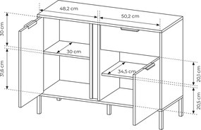 LARS a | komoda 103 2DS | 103,3 cm | antracit