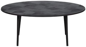 Kalu konferenční stolek hnědo-černý ⌀100 cm