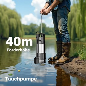 Ponorné čerpadlo Wiltec – 1200 W, 6000 l/h, 7 m (65342)