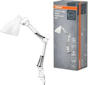 Osram - Stolní lampa s klipem DESK LINE 1xE27/11W/230V bílá